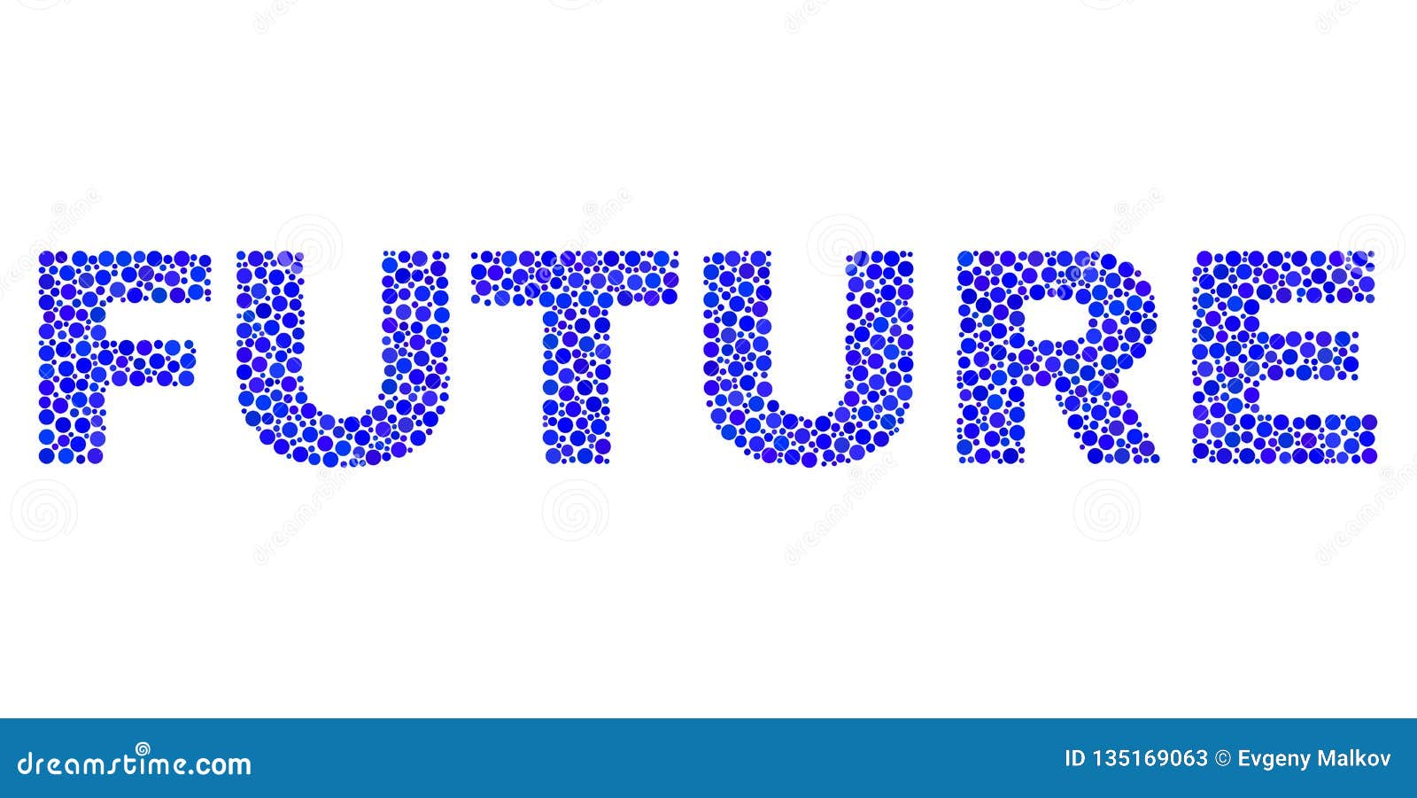 FUTURE Text in Dot Style stock vector. Illustration of array - 135169063