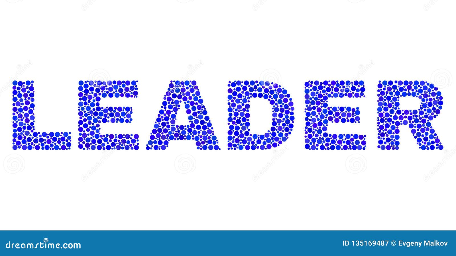 LEADER Text in Dot Style stock vector. Illustration of dots - 135169487