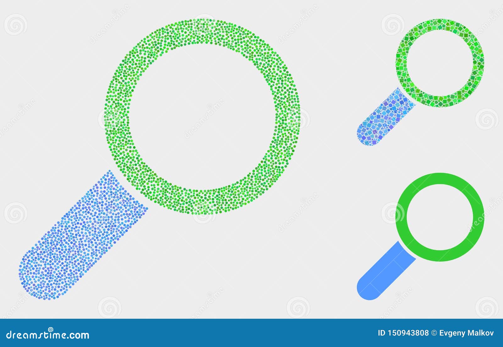 Dot Vector Magnifier Tool Icons Stock Vector - Illustration of ...