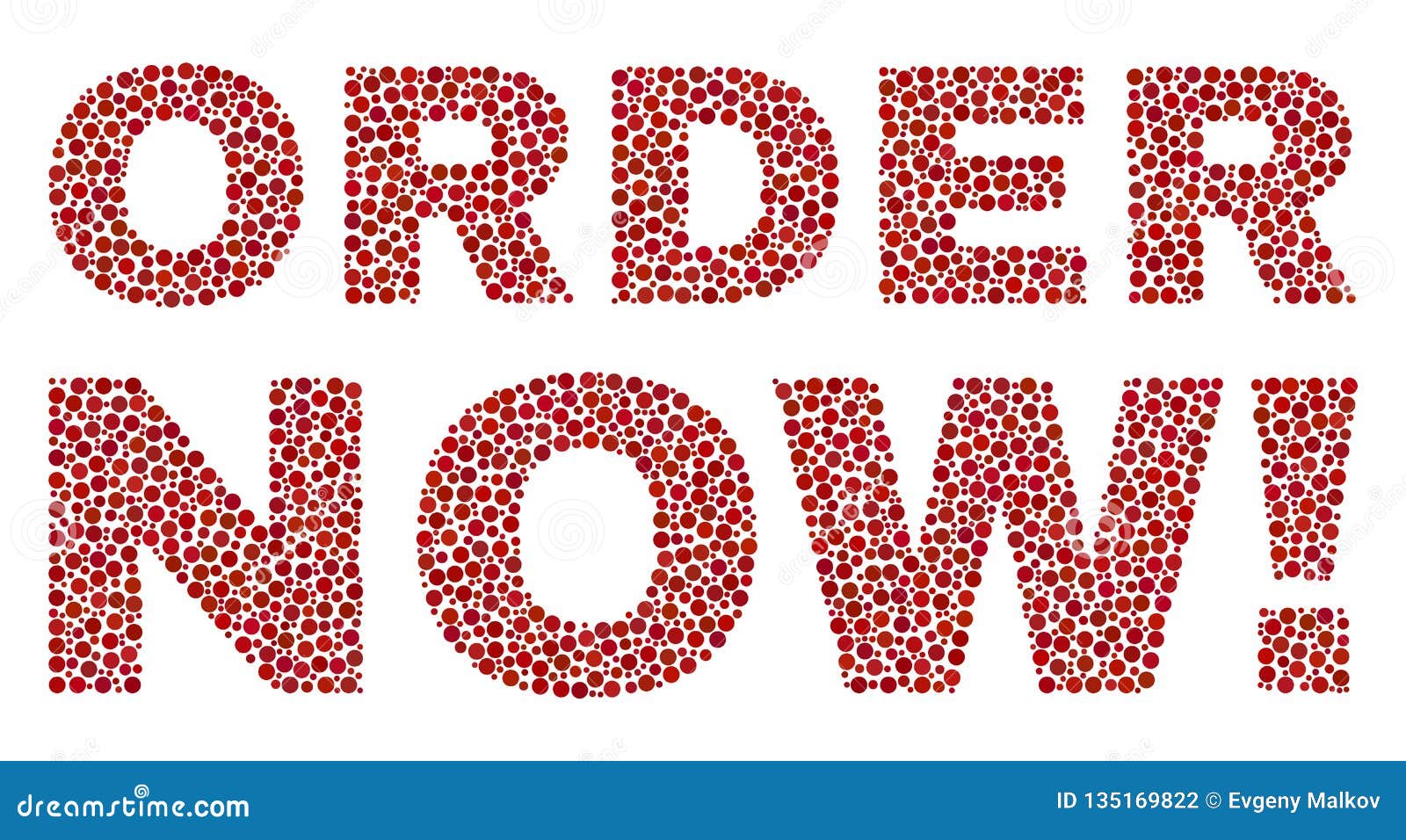 ORDER NOW Text in Dot Style Stock Vector - Illustration of element ...