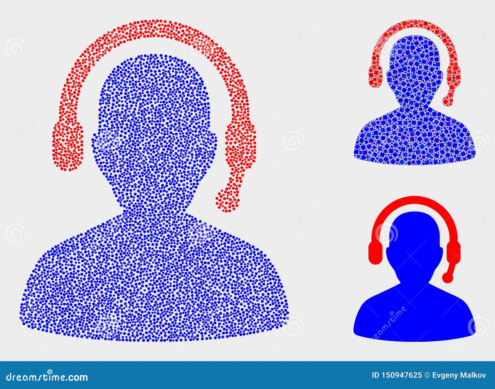 Dot Vector Radio Operator Icons Stock Vector - Illustration of contact ...