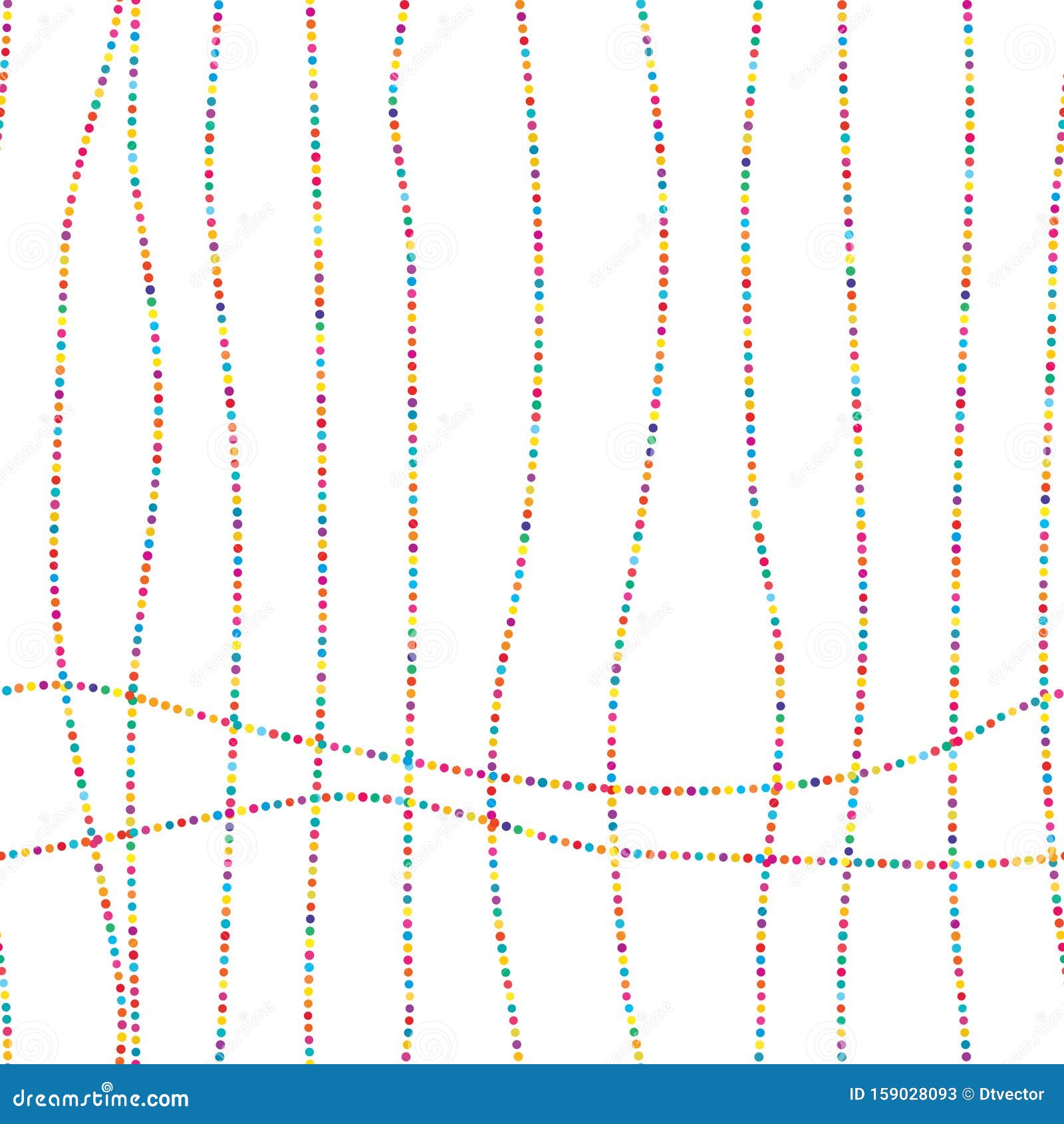 Dot Vertical Line Colorful Some Horizontal Seamless Pattern Stock ...