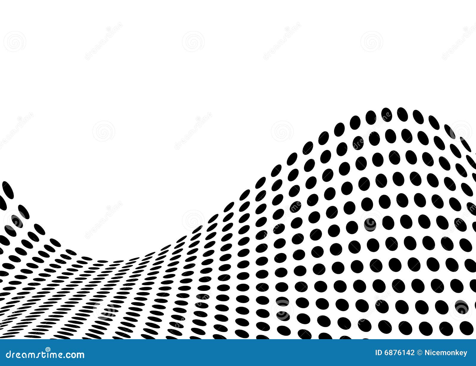 Dot wave stock vector. Illustration of spray, ocean, halftone - 6876142