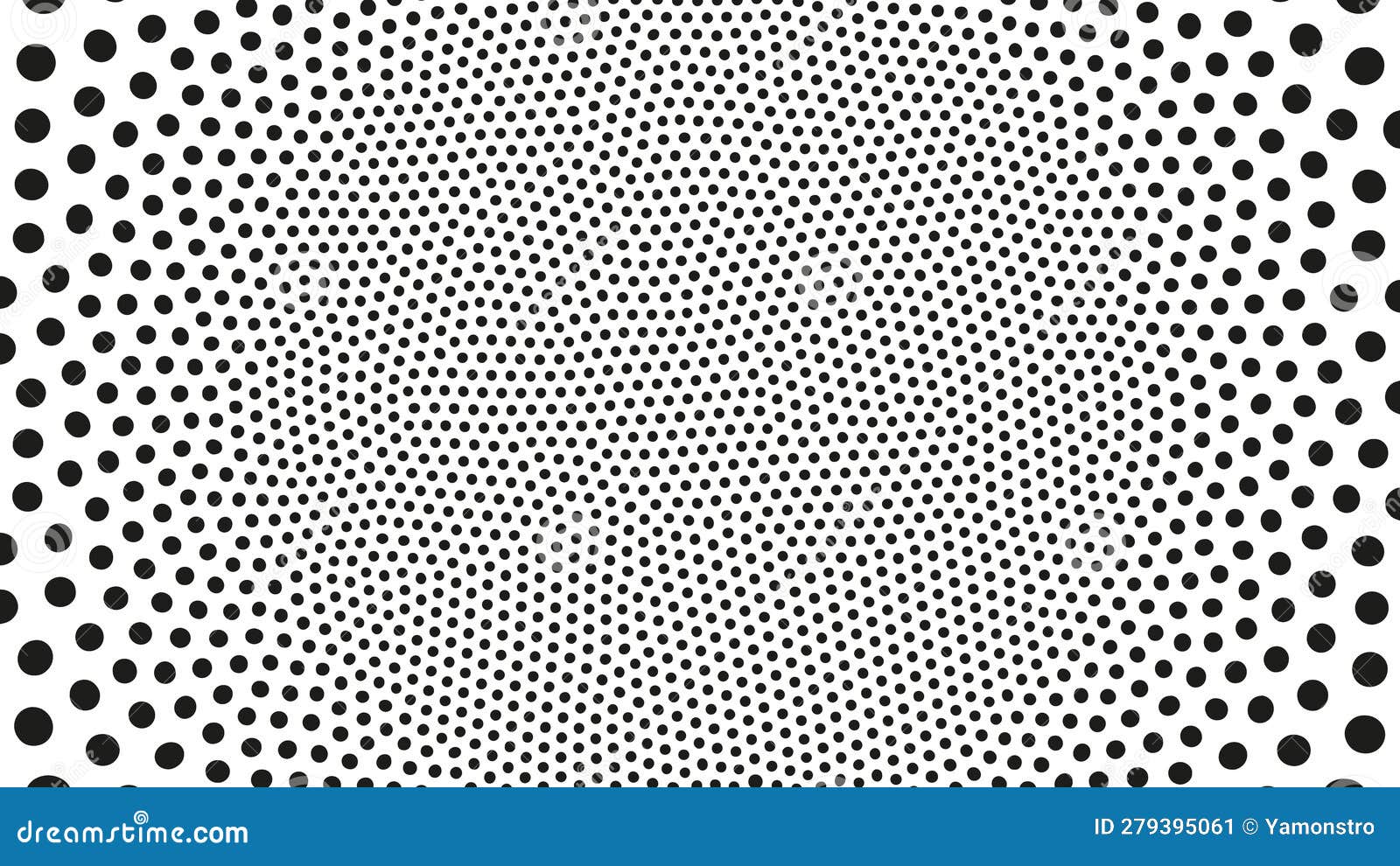 Dot Work Pattern Radial Structure Vector Black White Spotted Abstract ...