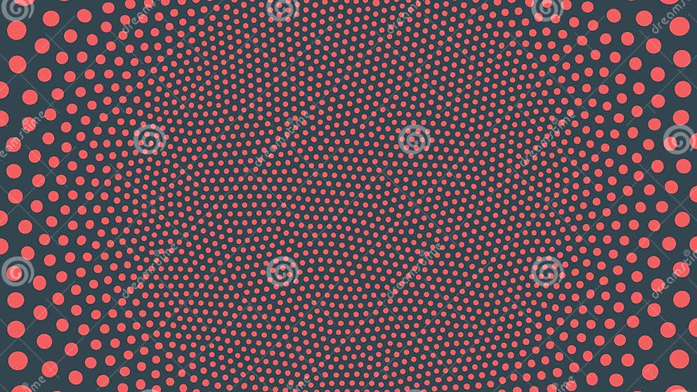 Dotwork Pattern Radial Structure Vector Red Black Spotted Abstract ...