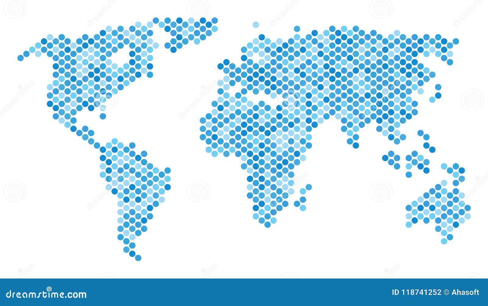 Dot World Map azul ilustración del vector. Ilustración de global ...
