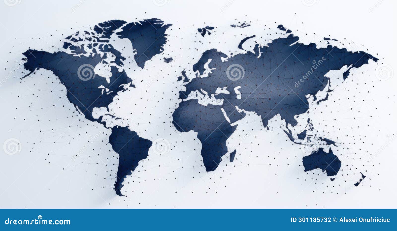 The Dot World Map. Wall World Map Stock Illustration - Illustration of ...