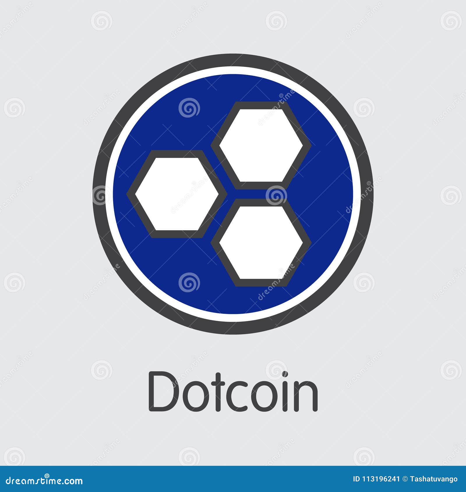 Dotcoin Cryptographic Currency - Vector Illustration. Stock Vector ...