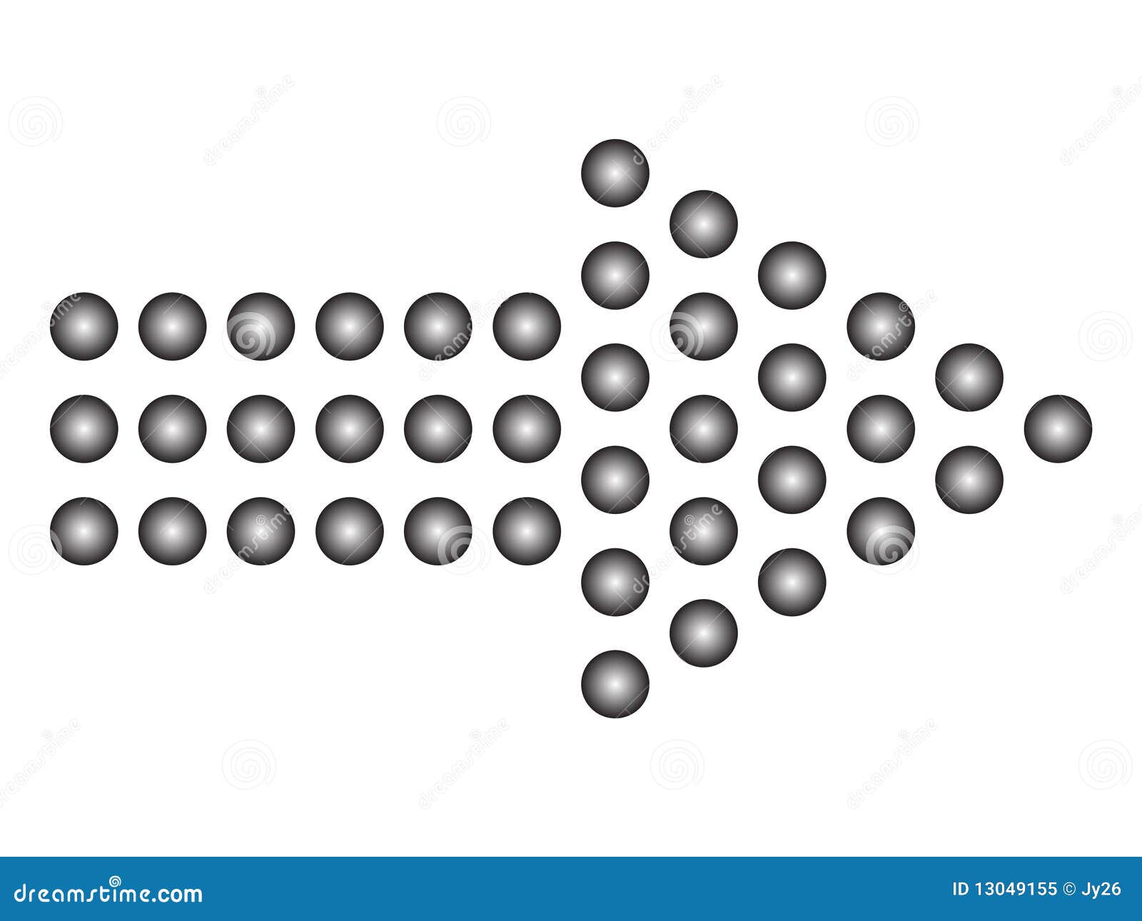 Doted arrow stock vector. Illustration of arrow, point - 13049155