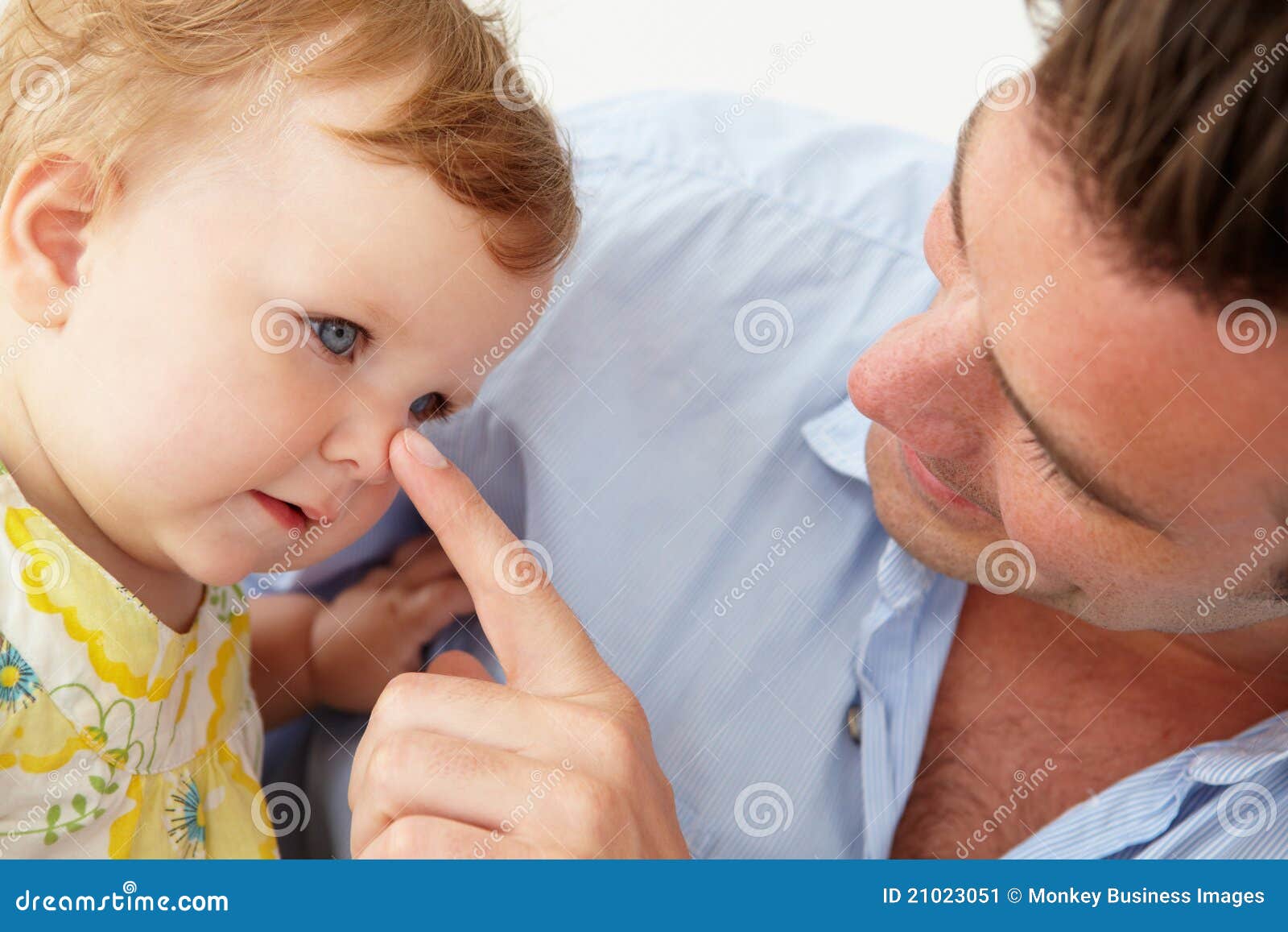 Doting Father with Baby Daughter at Home Stock Image - Image of happy ...