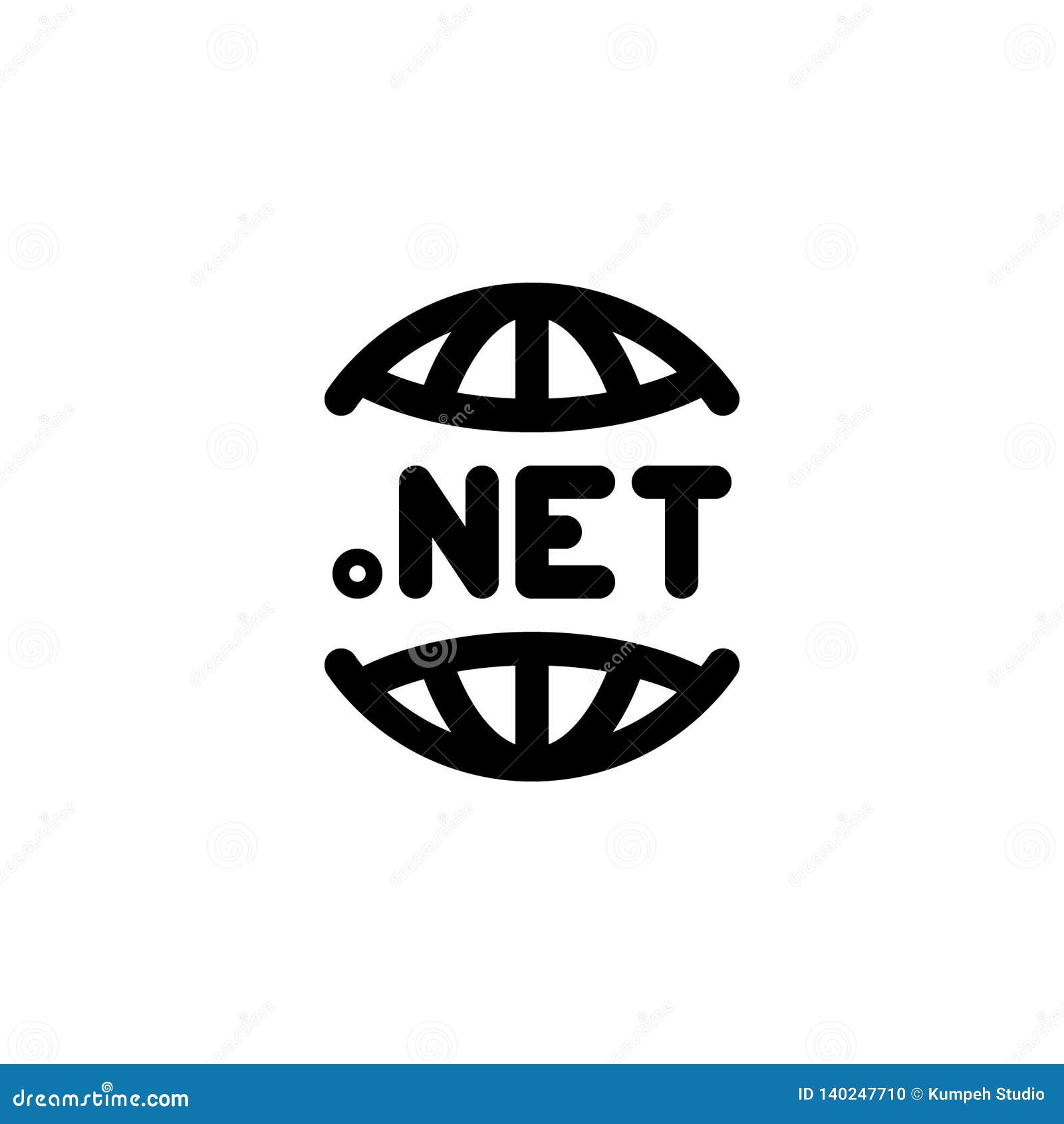 Dotnet Icon with Line Style Vector Illustration Stock Vector ...