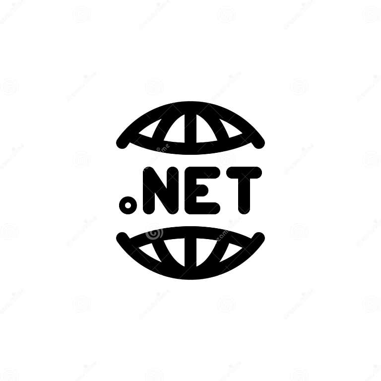 Dotnet Icon with Line Style Vector Illustration Stock Vector ...