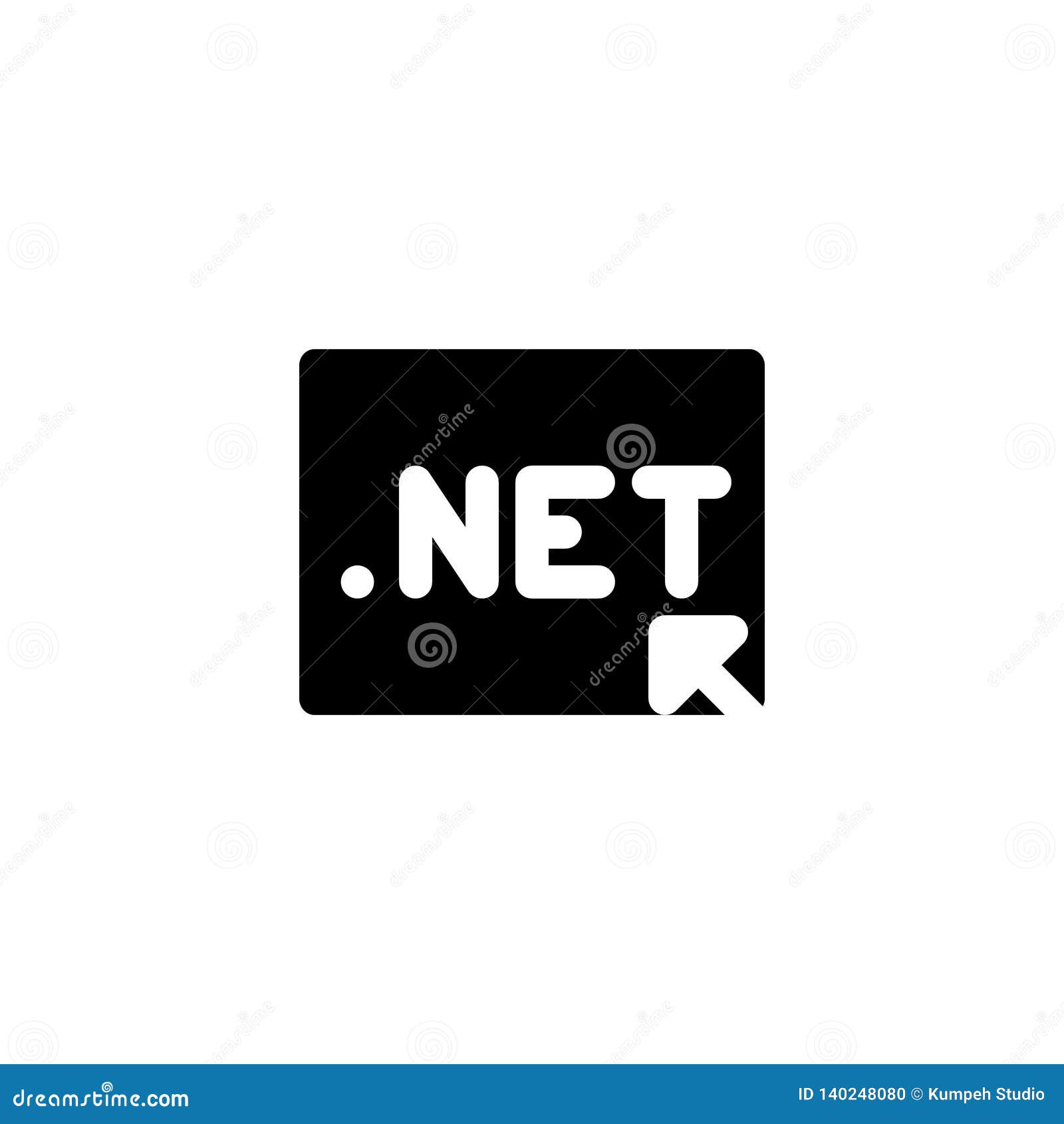 Dotnet Icon with Line Style Vector Illustration Stock Vector ...