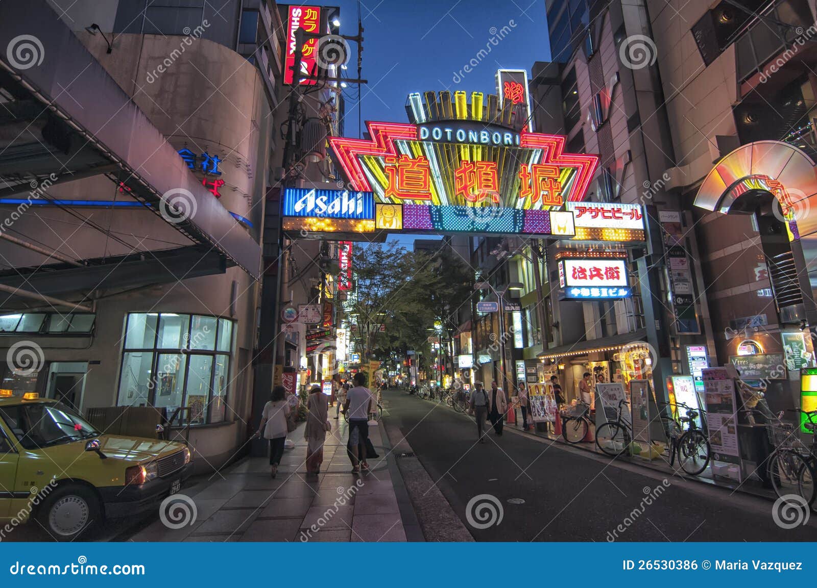 Dotonbori in Osaka, Japan editorial photo. Image of entertainment ...