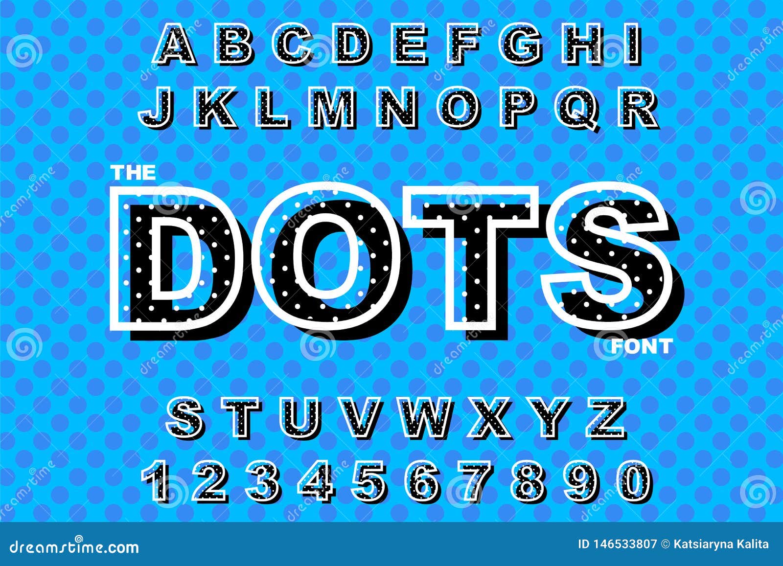 Dots Alphabet. Vector of Modern Bold Font. Stock Vector - Illustration ...