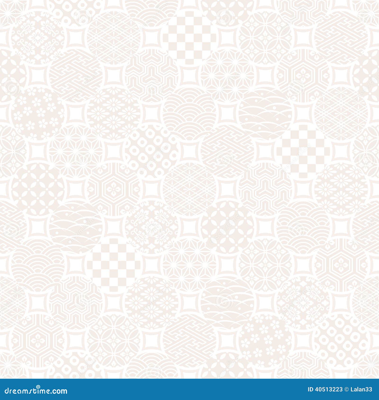 Dots Background with Japanese Traditional Design. Stock Vector ...