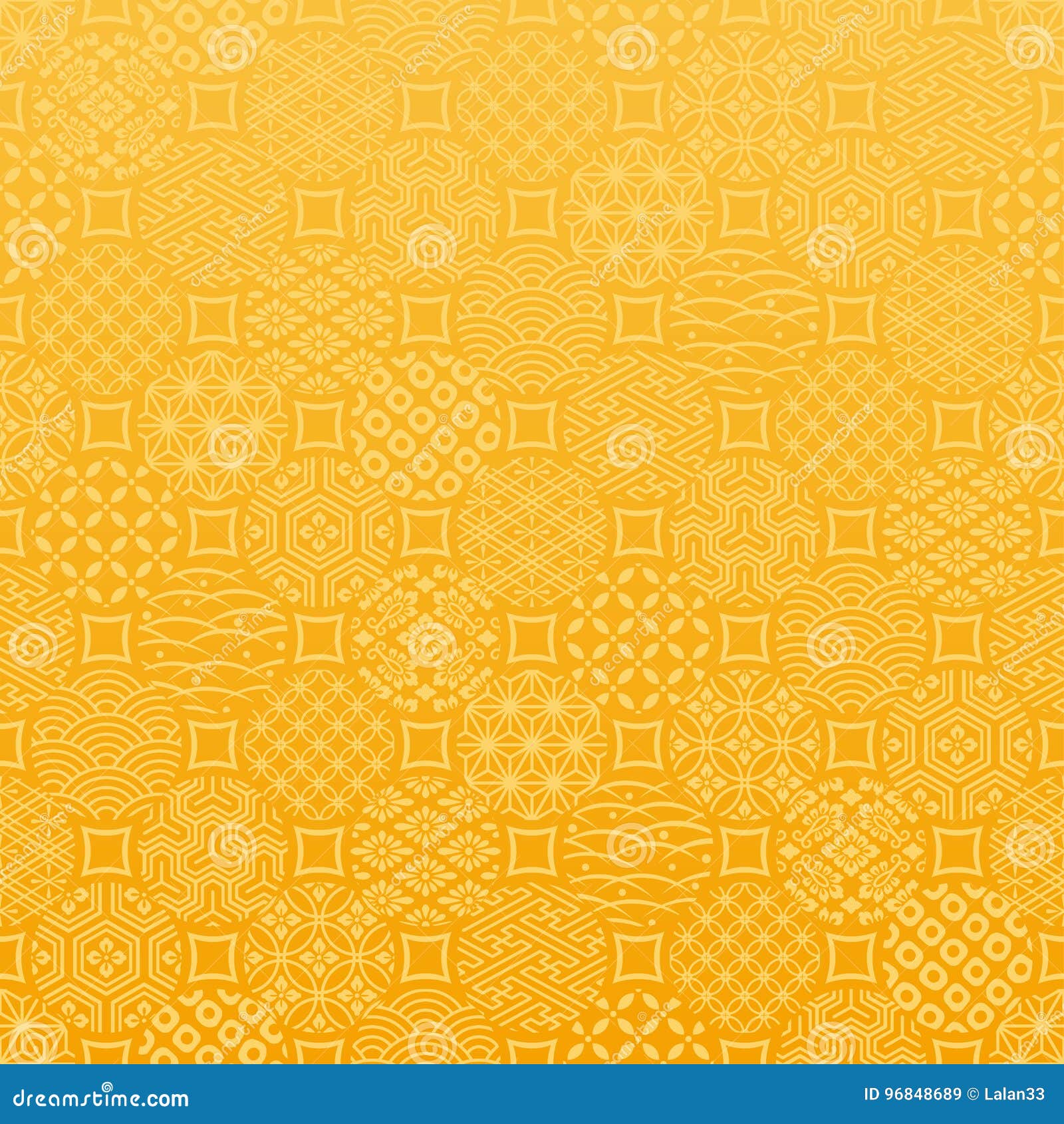 Dots Background with Japanese Traditional Design. Stock Vector ...