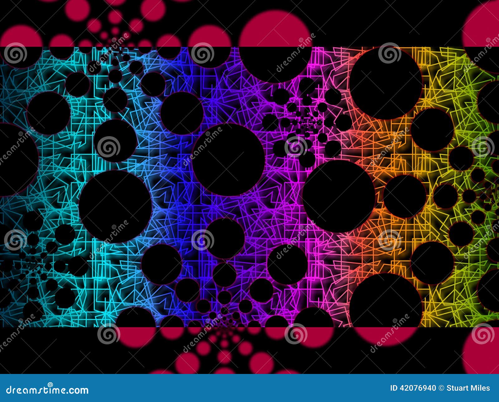 Dots Background Shows Small and Big Circles Stock Illustration ...