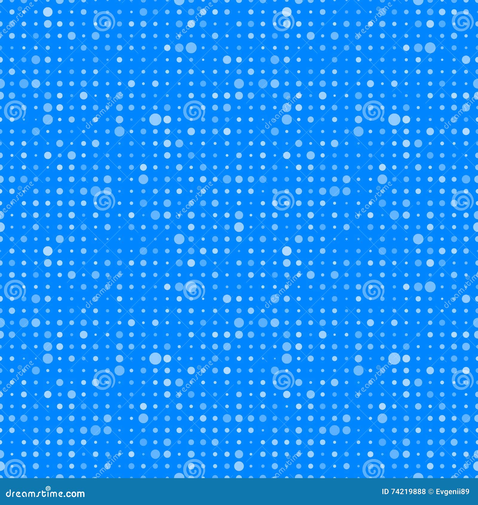 Dots on Blue Background, Abstract Seamless Pattern Stock Vector ...
