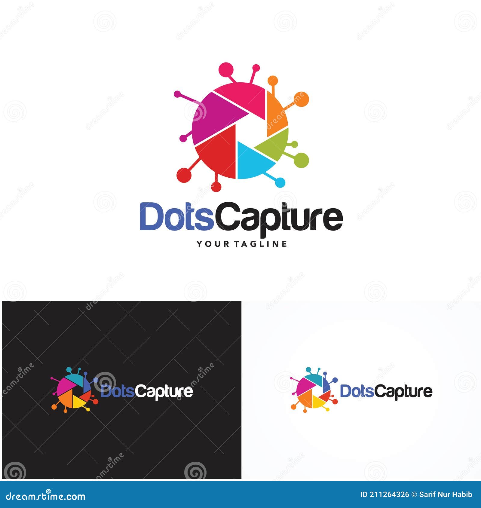 Dots Capture Logo Design Template Stock Illustration - Illustration of ...