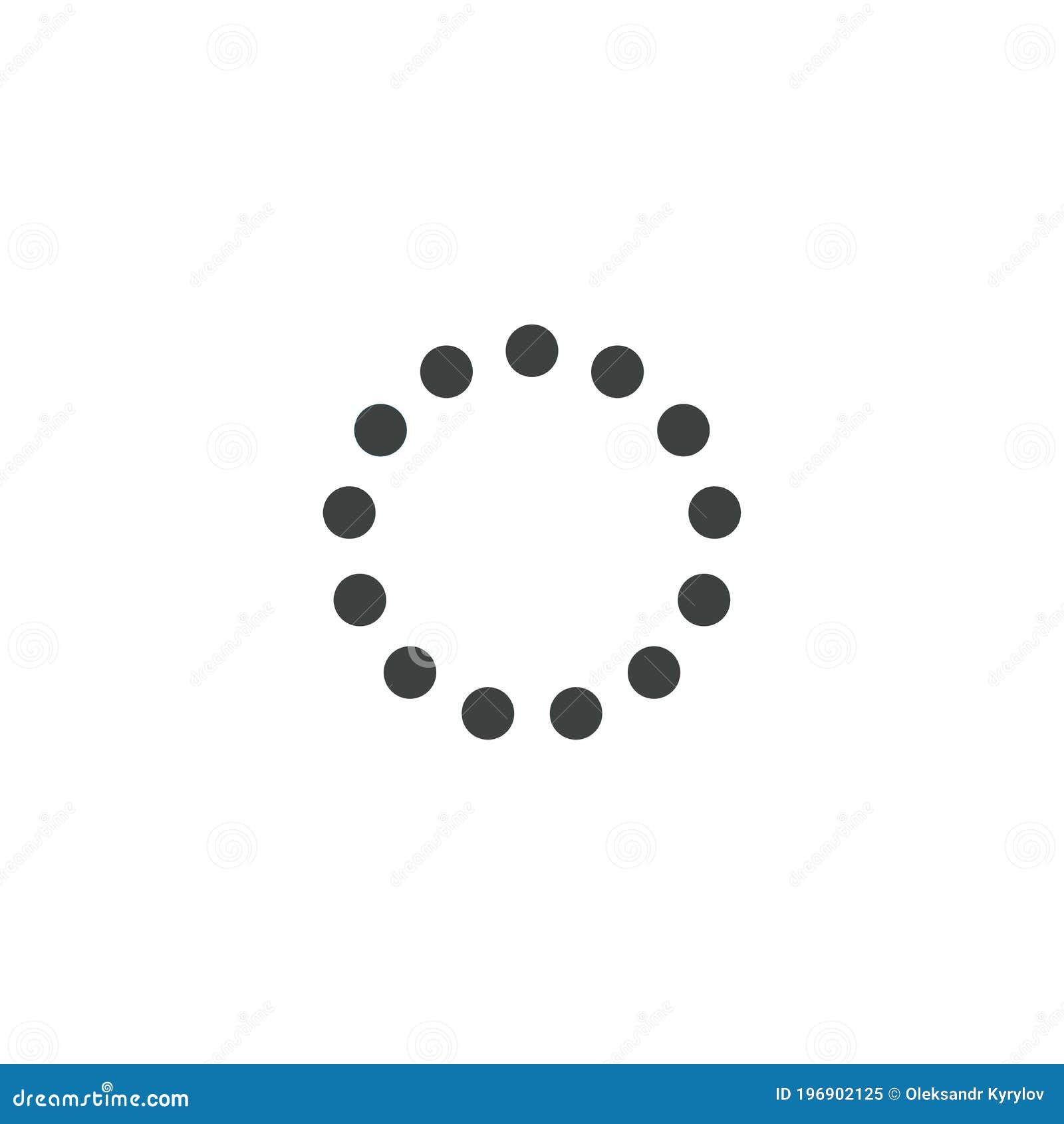 Dots in Circle, Round Icon. Stock Vector Illustration Isolated on White ...