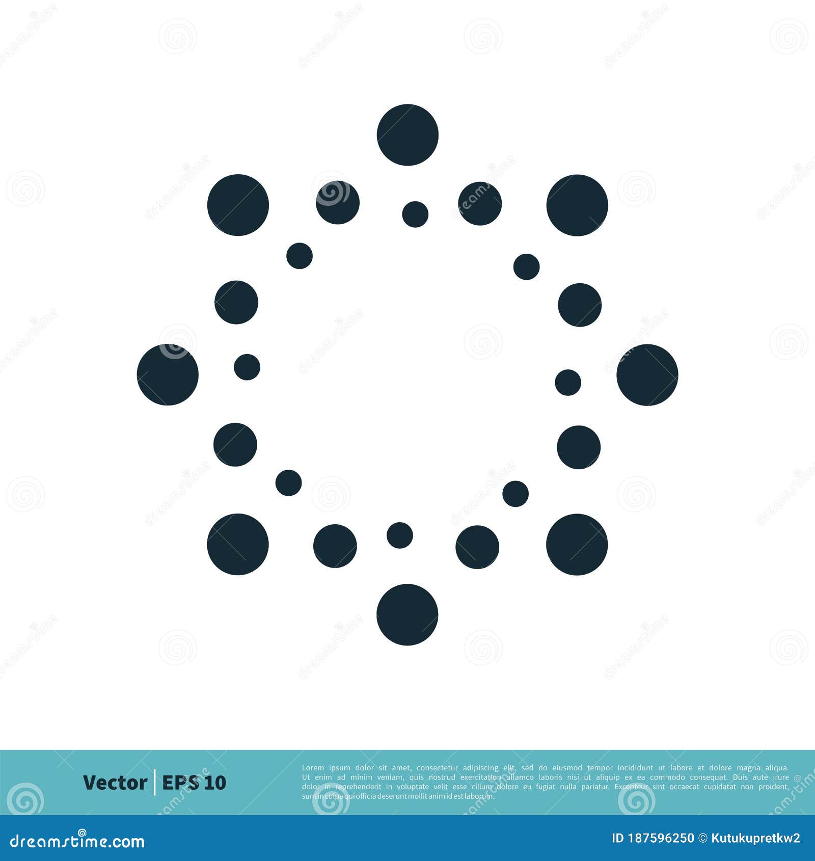 Dots Circular Star Icon Vector Logo Template Illustration Design ...