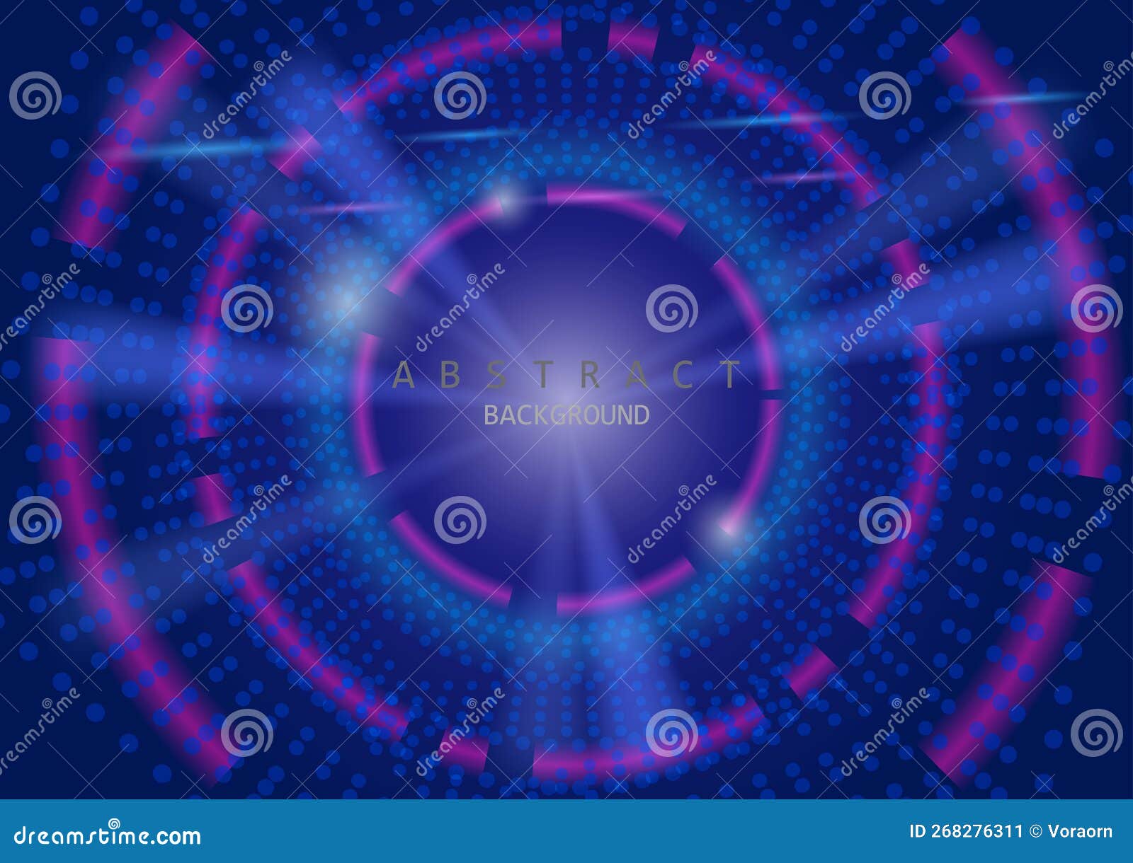 Dots and Dash Polygon Shape and Light Ray Stock Vector - Illustration ...