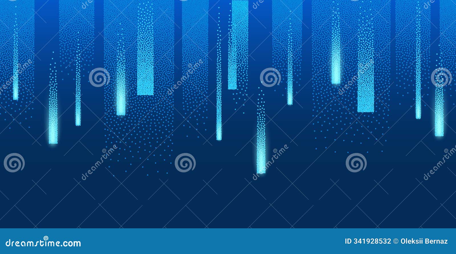 Dots Digital Technology Blue Vector Background. Artificial Intelligence ...