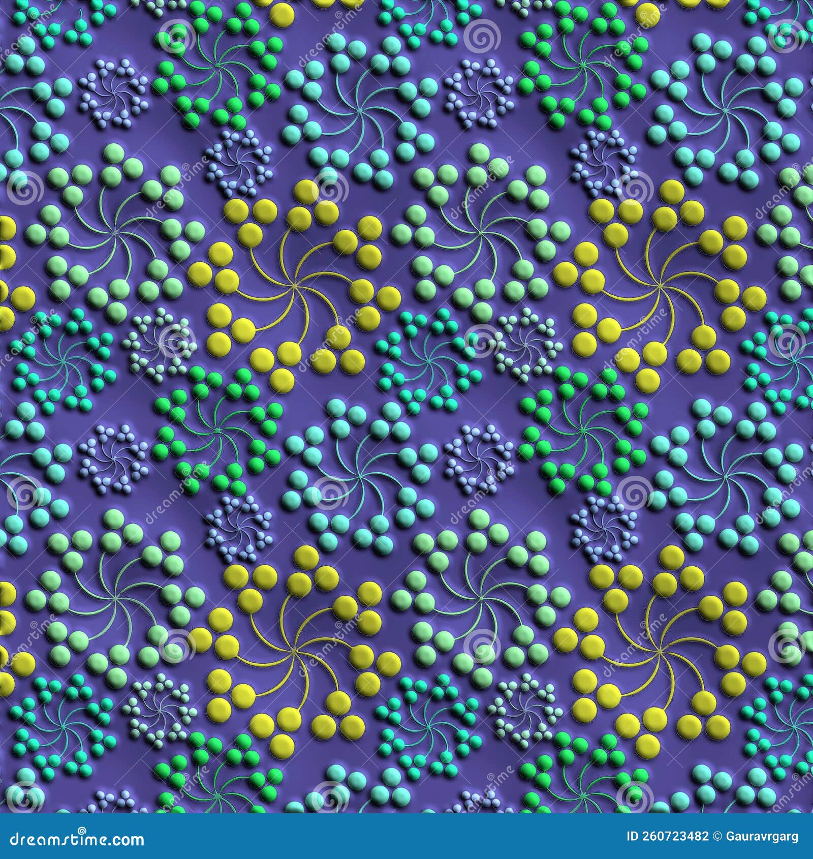 Dots Flower Pattern Embossed Background Stock Illustration ...