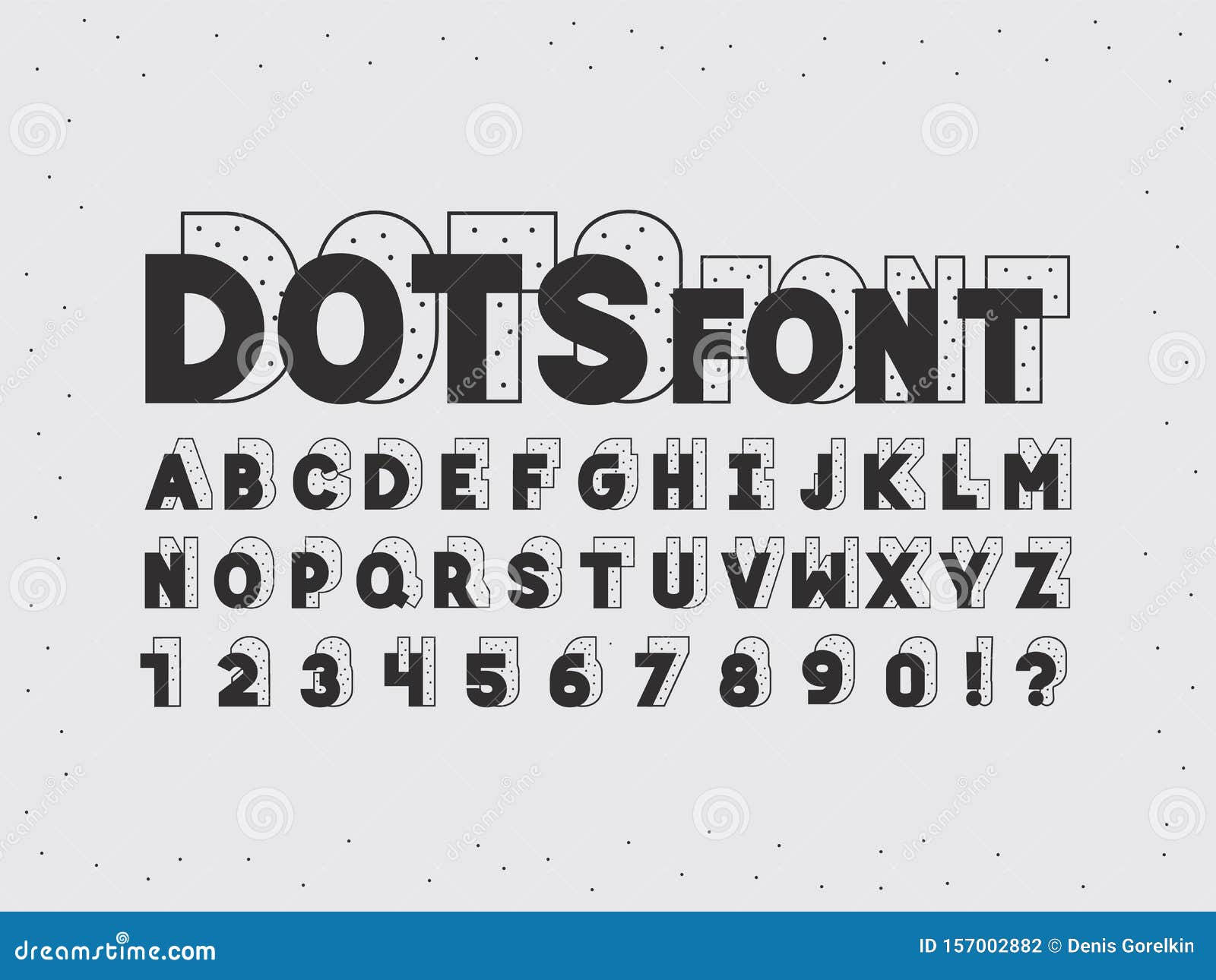 Dots font. Vector alphabet stock vector. Illustration of line - 157002882