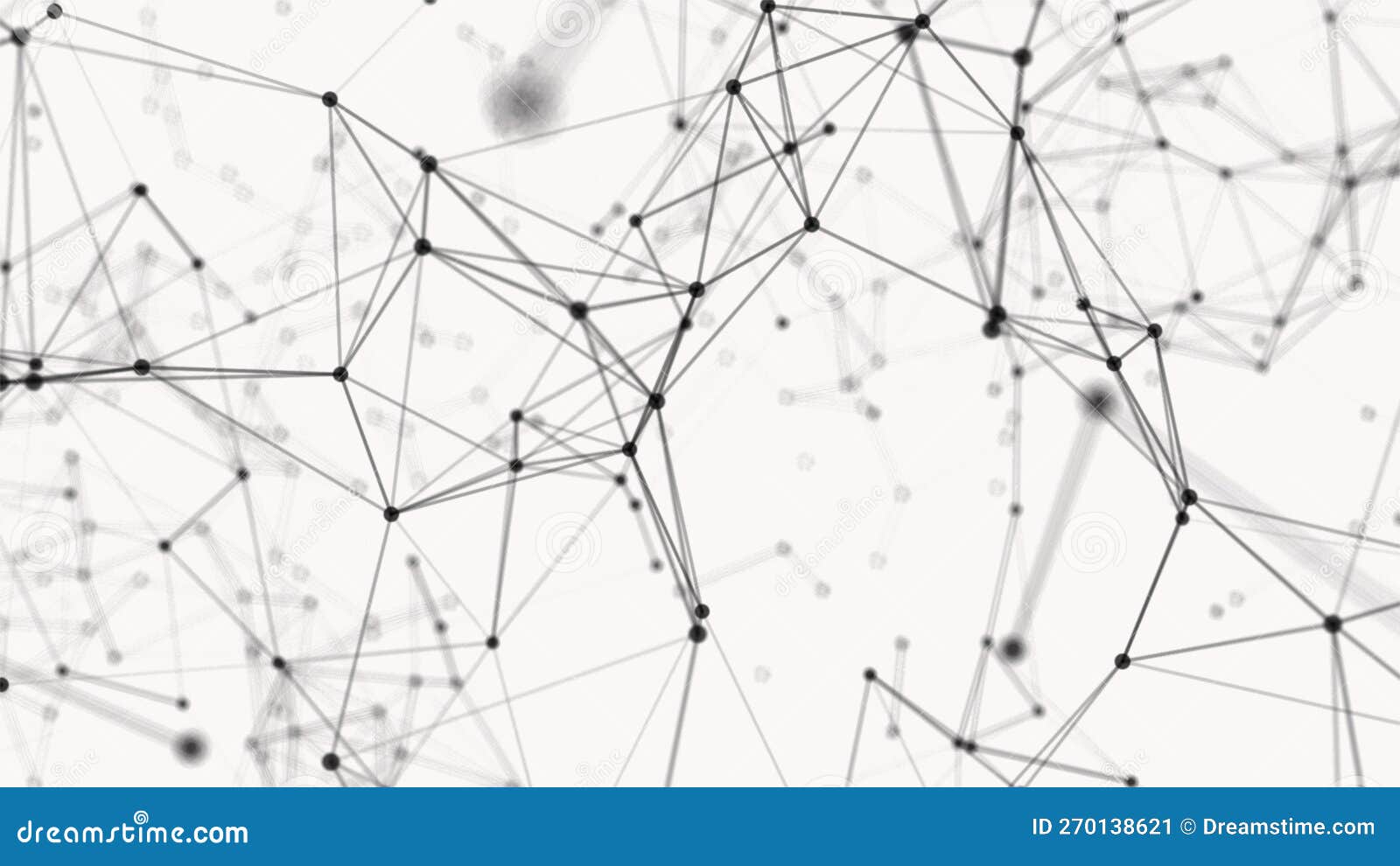 Dots and Glowing Particles with Plexus Effect.Plexus Geometric Effect ...