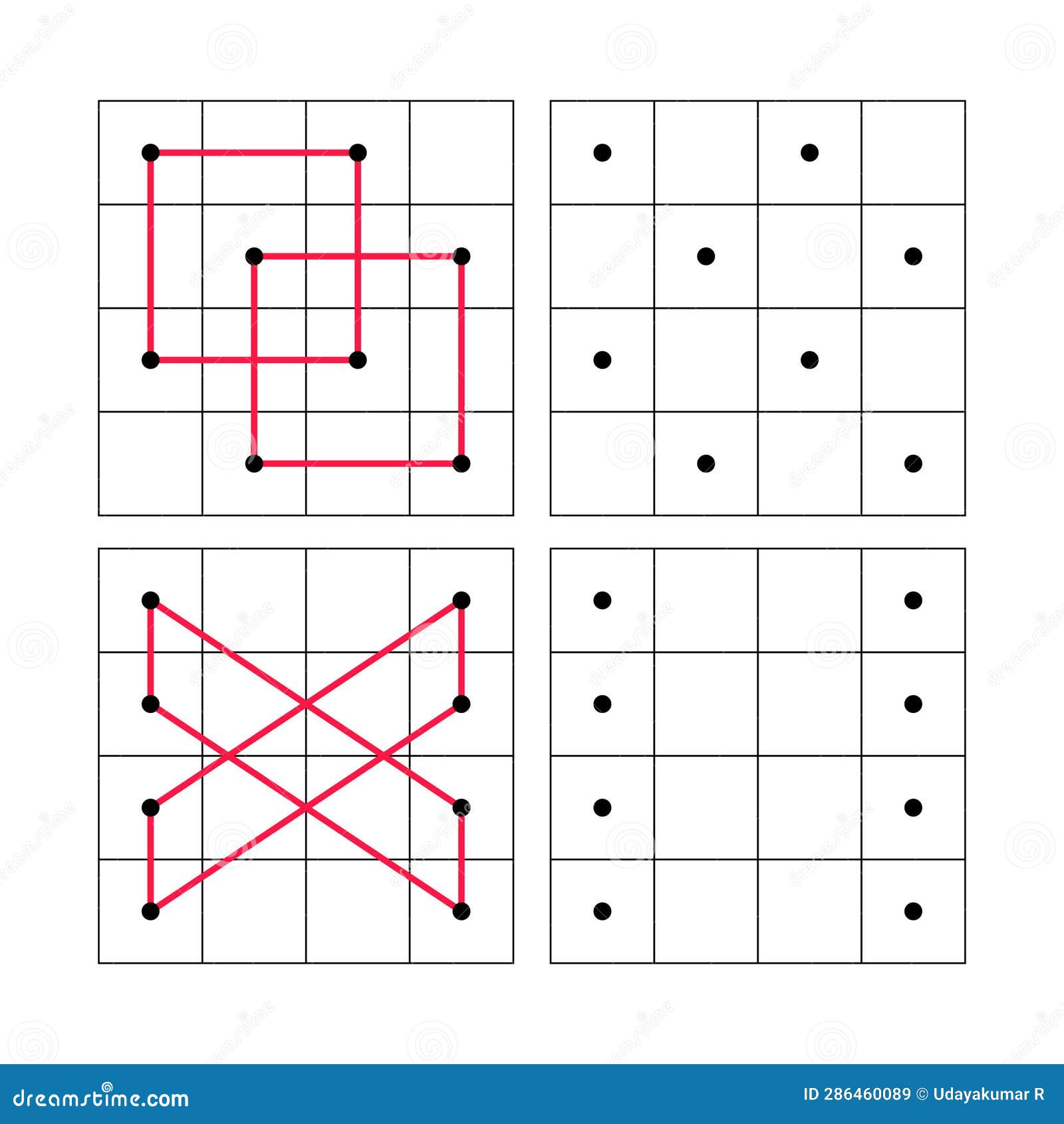 Dots Grid Draw a Line for Each of these Shapes of the Dotted Line ...
