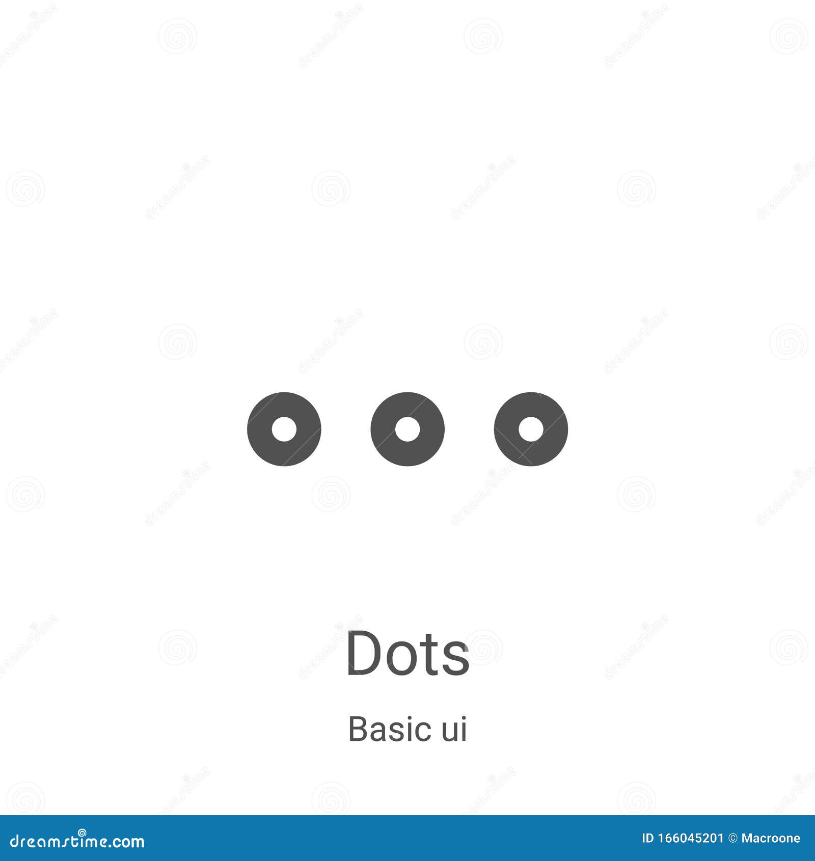Dots Icon Vector from Basic Ui Collection. Thin Line Dots Outline Icon ...