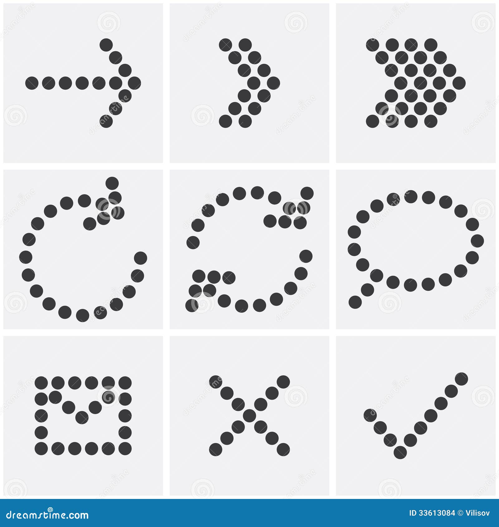 Dots icons stock vector. Illustration of simple, signpost - 33613084