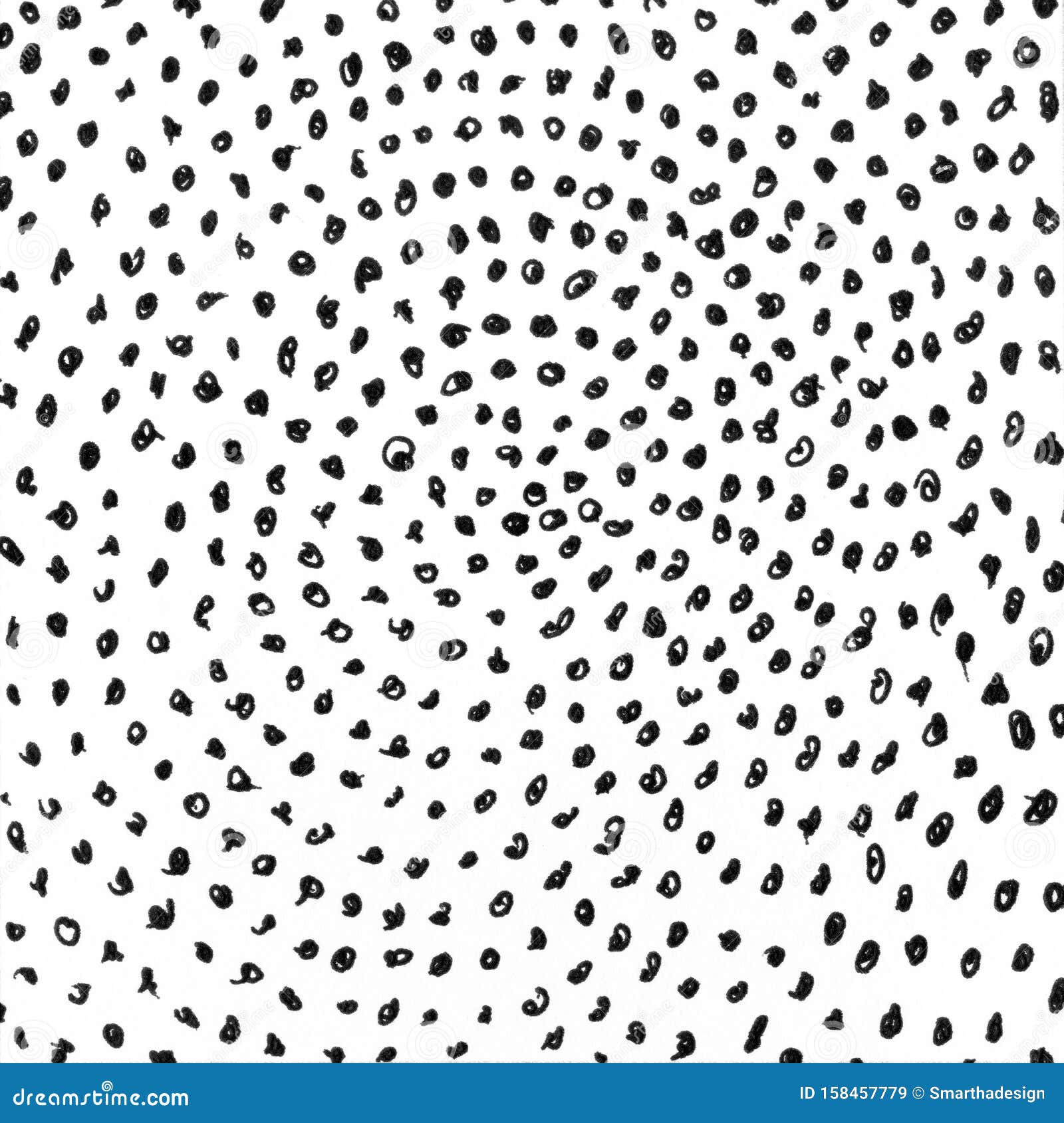 Dots Ink Texture Background. Vintage Black and White Illustration with ...