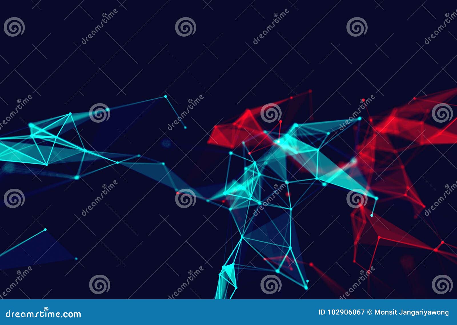 Dots and Lines Connection on Abstract Technology Background. Stock ...