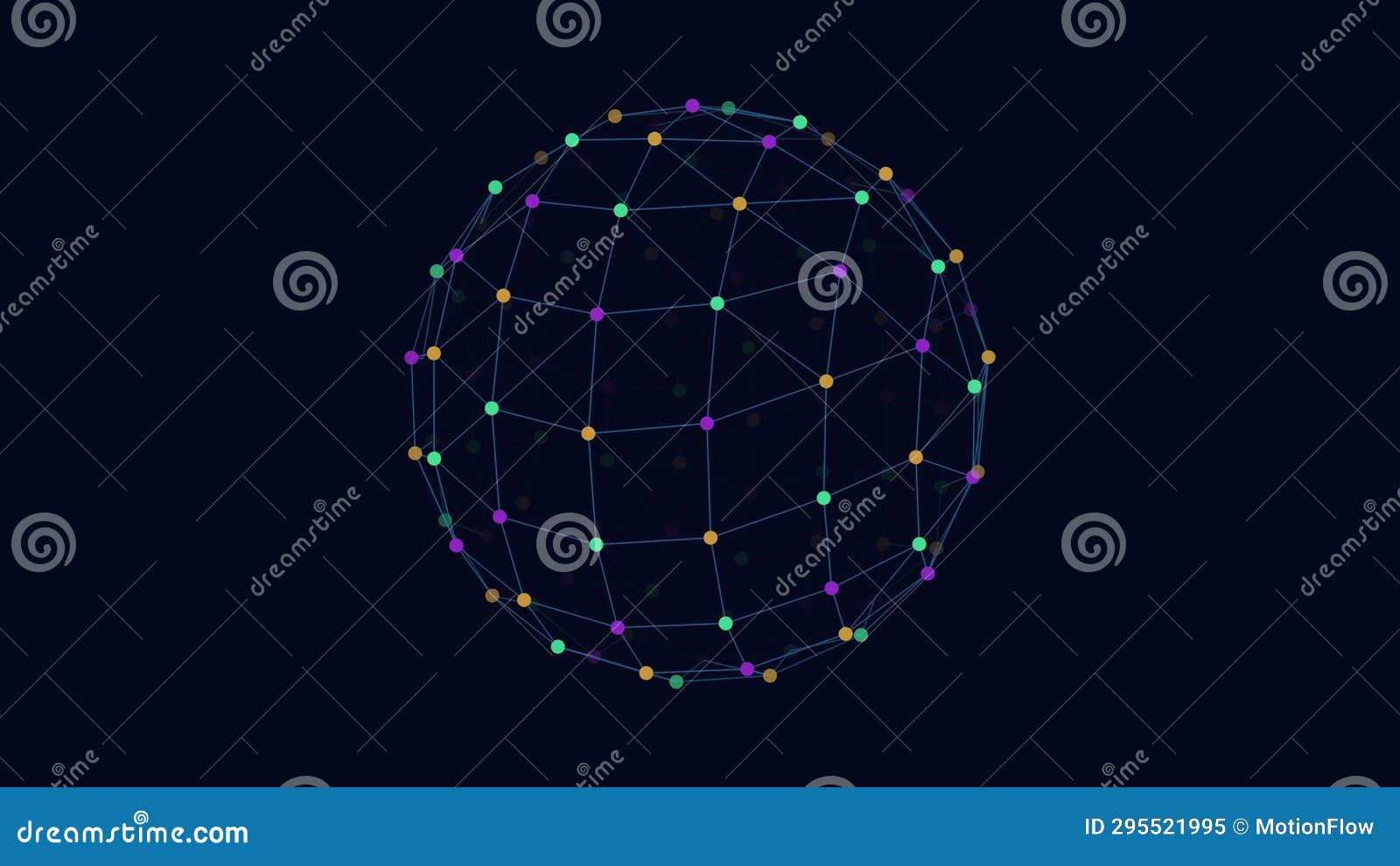 Dots and Lines Form a 3d Sphere in Captivating Digital Art Stock Video ...