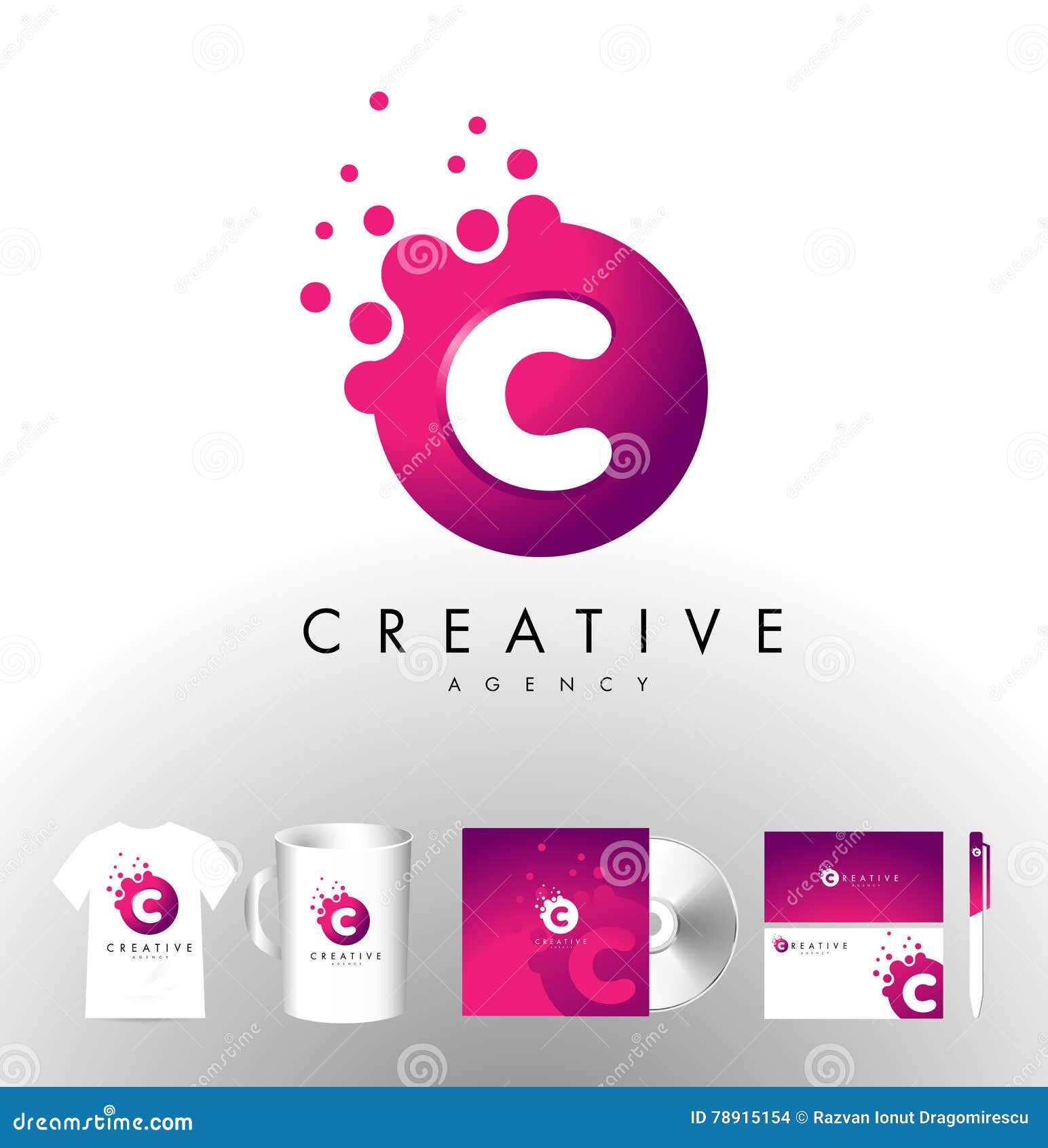 Dots Logo Design criativo ilustração do vetor. Ilustração de roxo ...