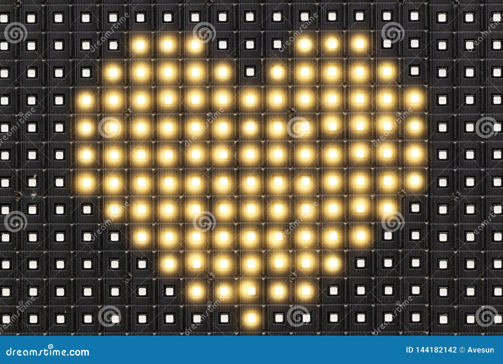 Dots Matrix Led Diplay with Illuminated Symbol of Heart Stock ...