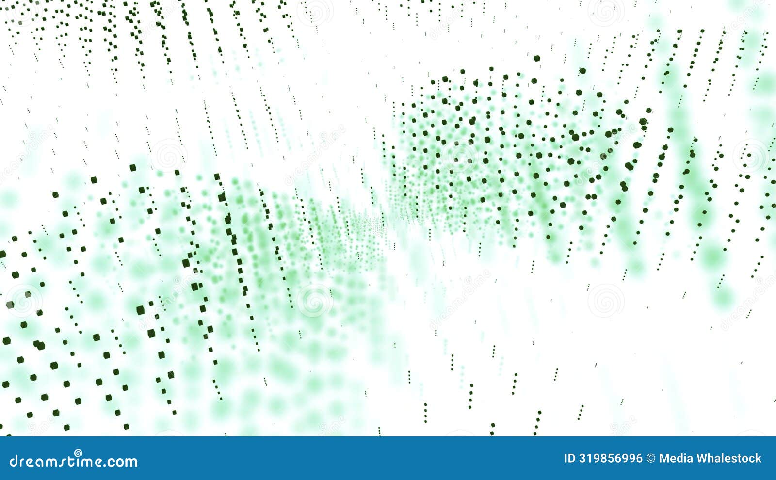 Dots Moving in Waves in Space with Spots. Design. Points Moving in ...
