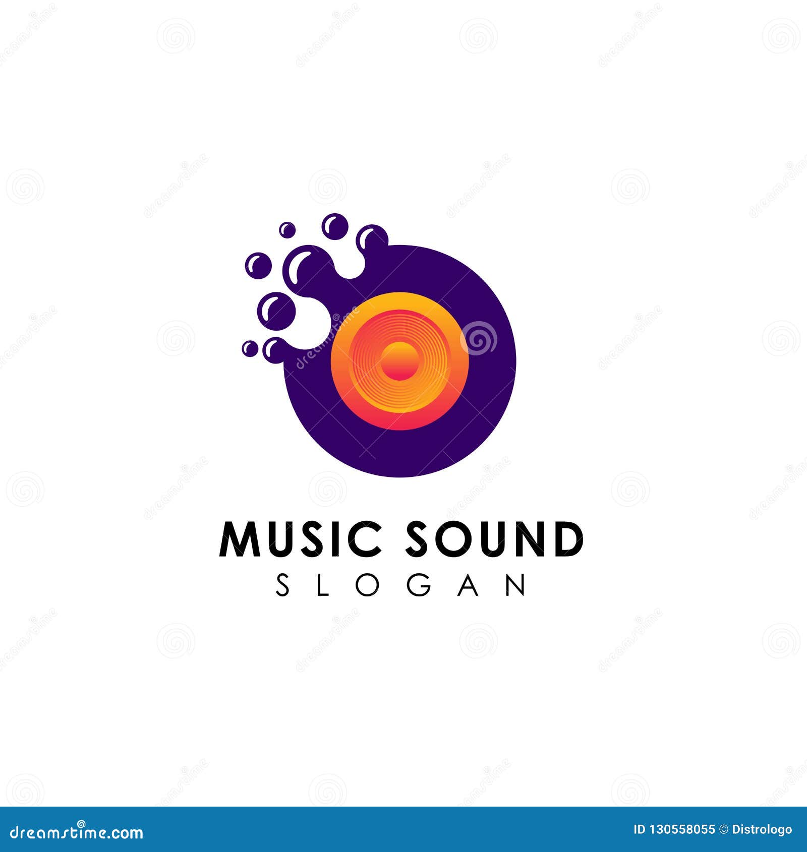 Dots Music Sound Logo Designs Stock Vector - Illustration of sound ...