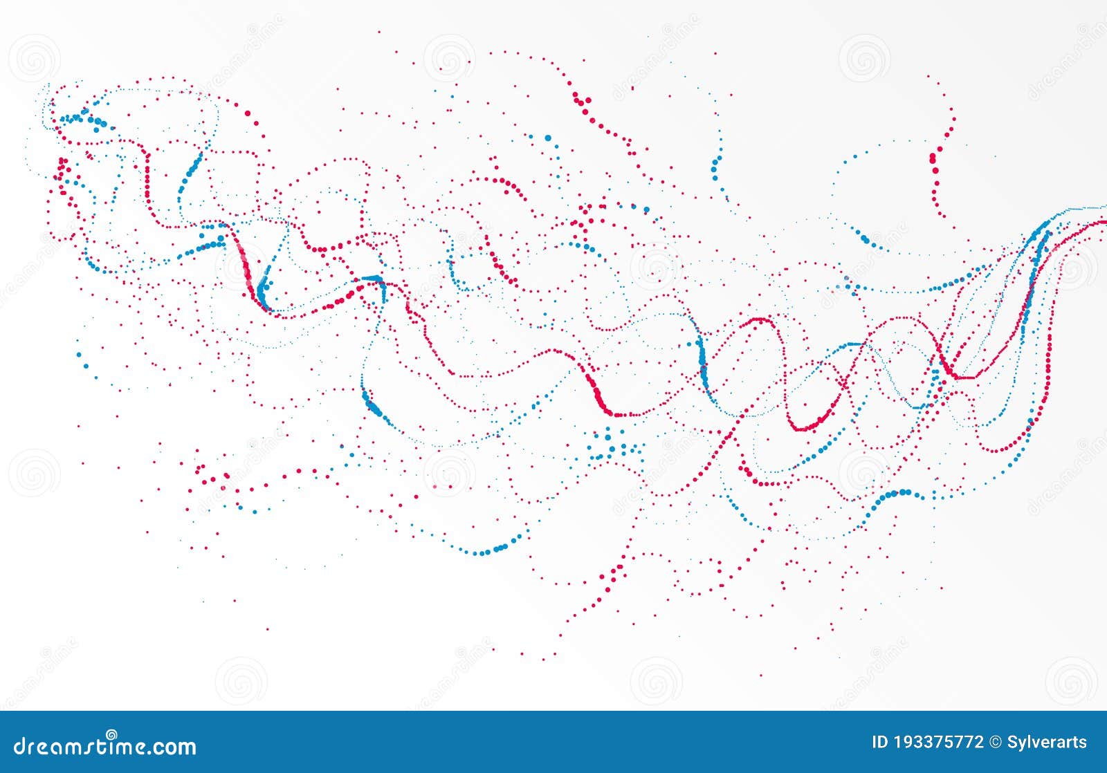 Dots Particles Flowing Array Vector Abstract Background. Stock Vector ...