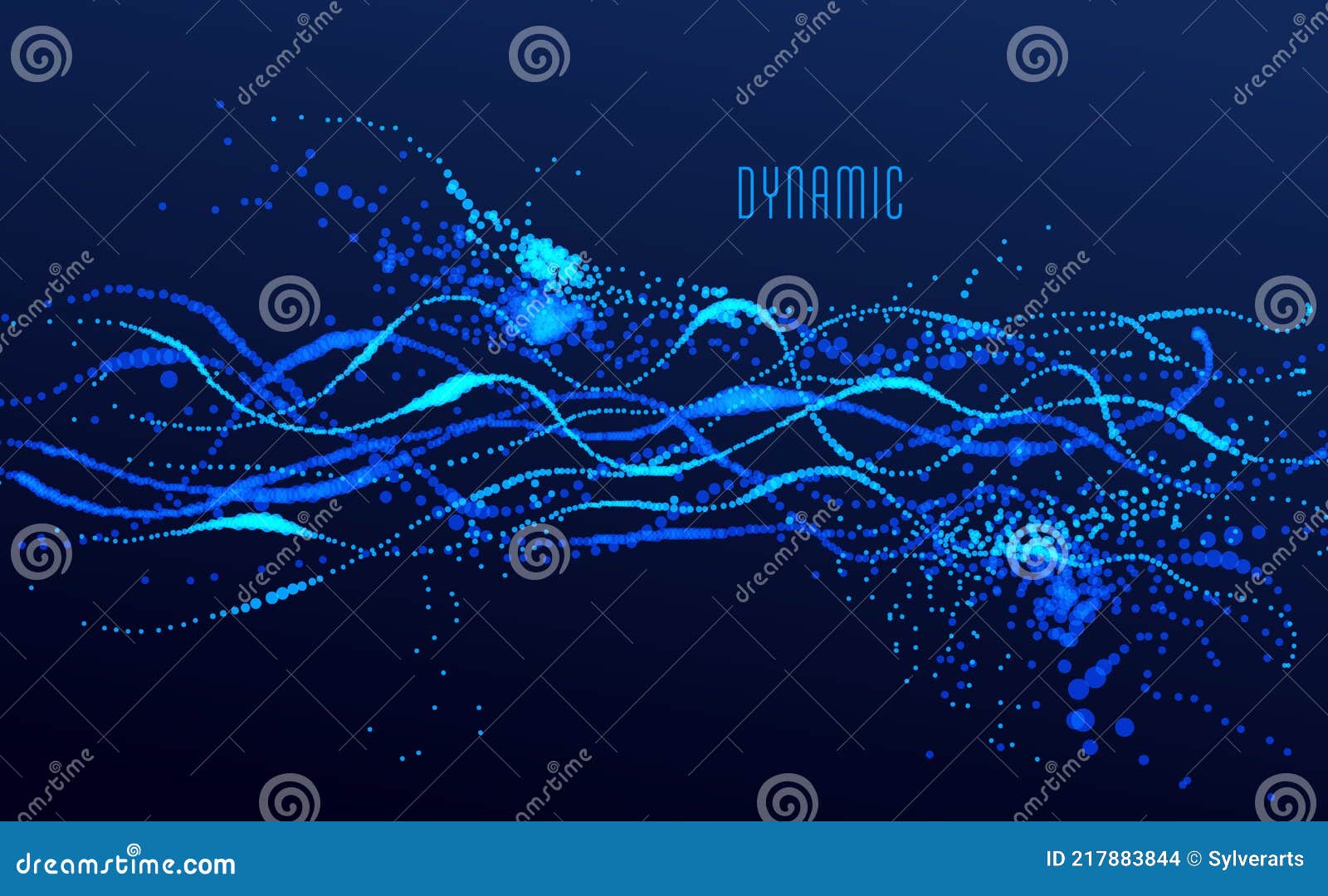 Dots Particles Flowing Array Vector Abstract Background, Biology Science Theme Design. Stock ...