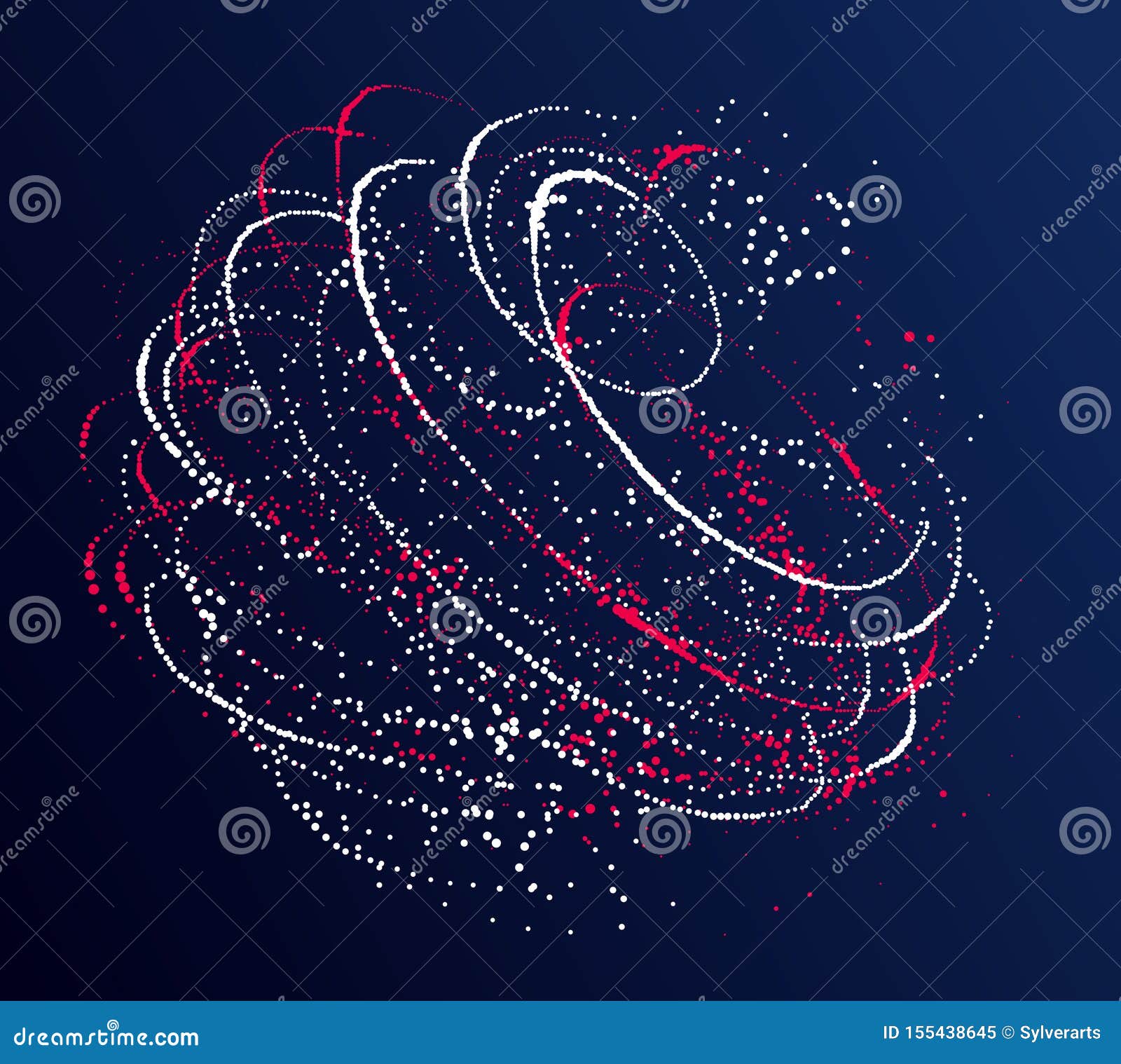 Dots Particles Flowing Vortex Vector Abstract Background, Biology ...