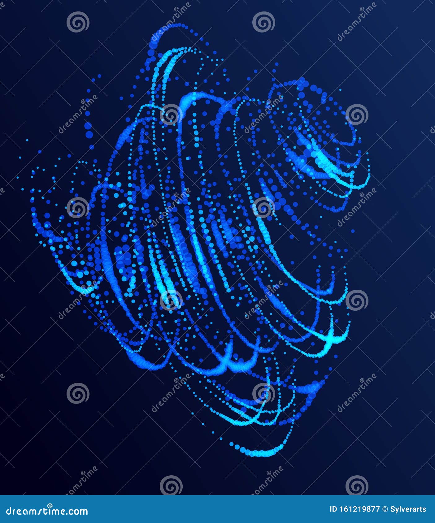 Dots Particles Flowing Vortex Vector Abstract Background, Biology ...