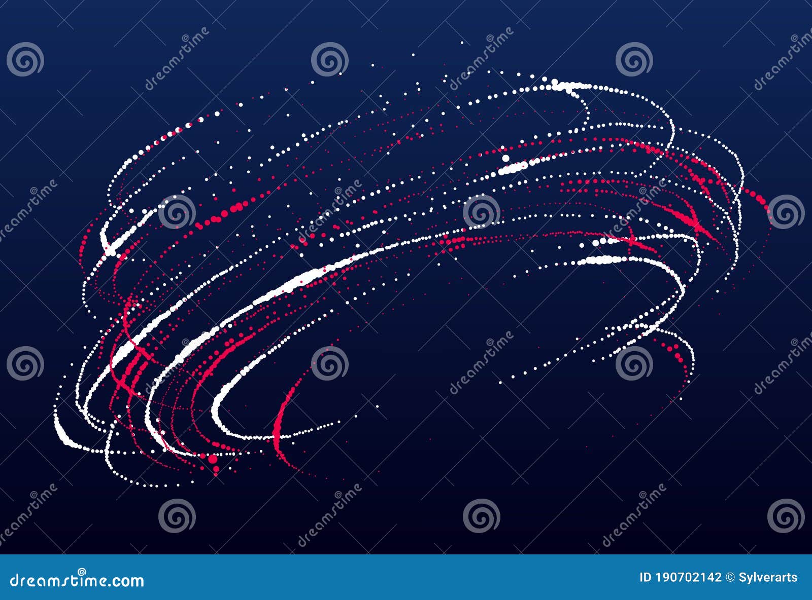 Dots Particles Flowing Vortex Vector Abstract Background, Biology ...