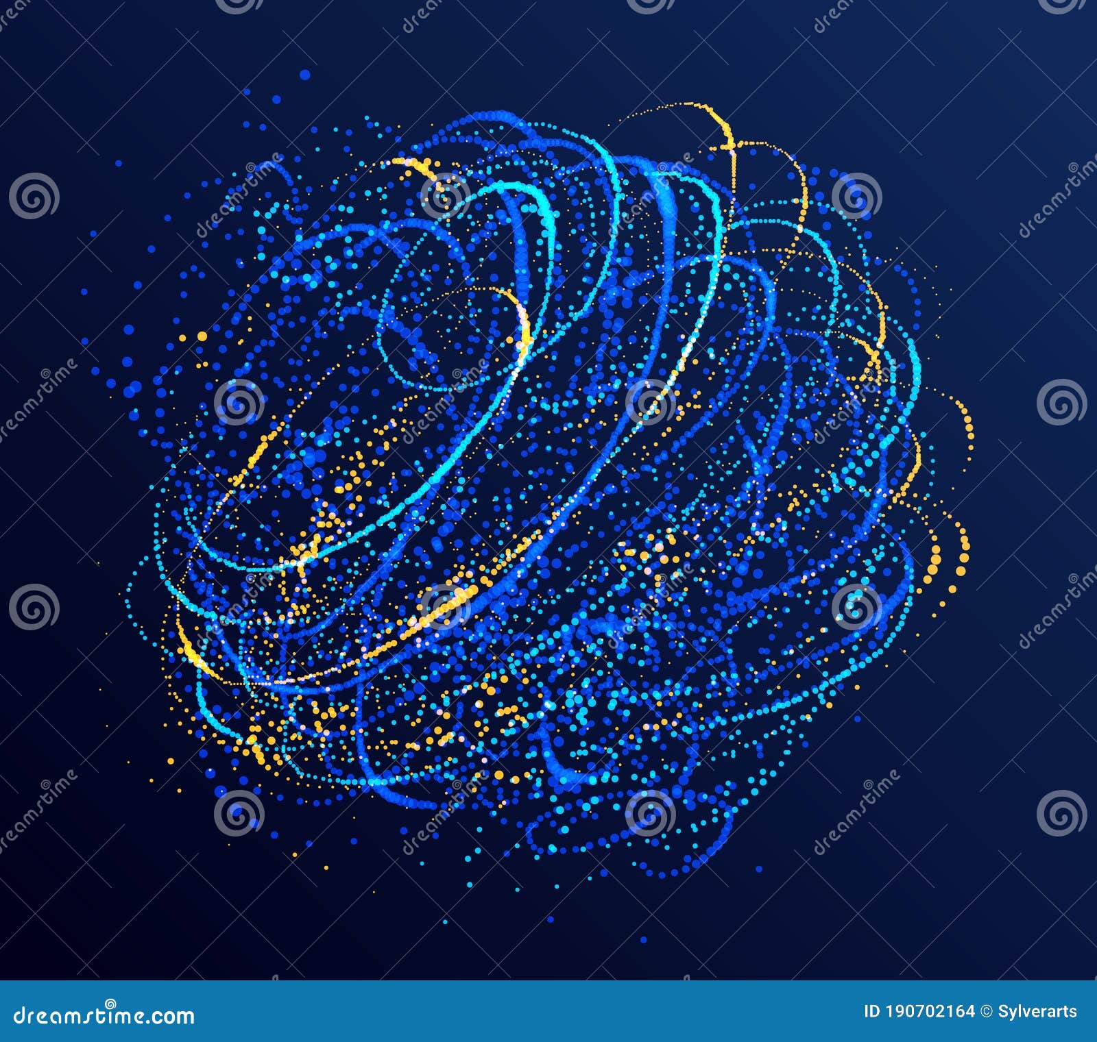 Dots Particles Flowing Vortex Vector Abstract Background, Biology ...