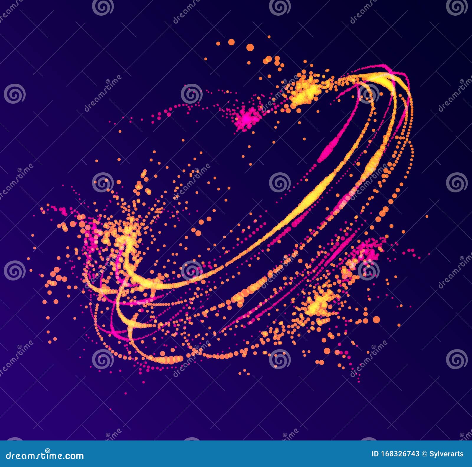 Dots Particles Flowing Vortex Vector Abstract Background, Biology ...