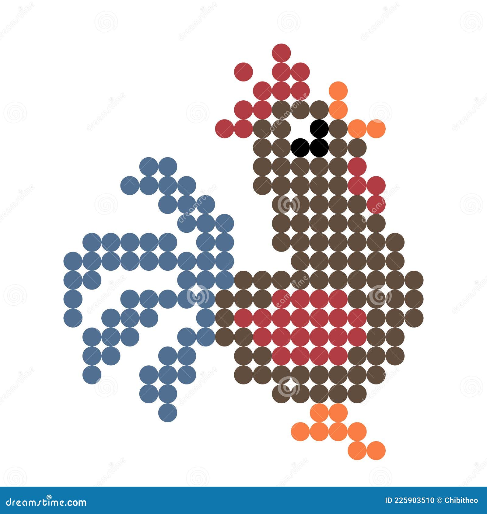 Pixel Art Rooster Cartoon Vector | CartoonDealer.com #85536125