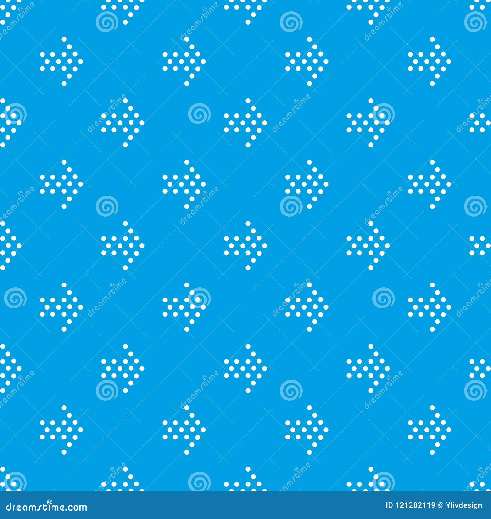 Dots Right Arrow Pattern Vector Seamless Blue Stock Vector ...